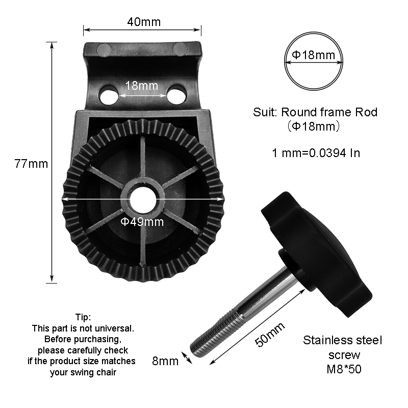 Swing Plastic Fitting for Belden Park Swing Version III - Timyrimy